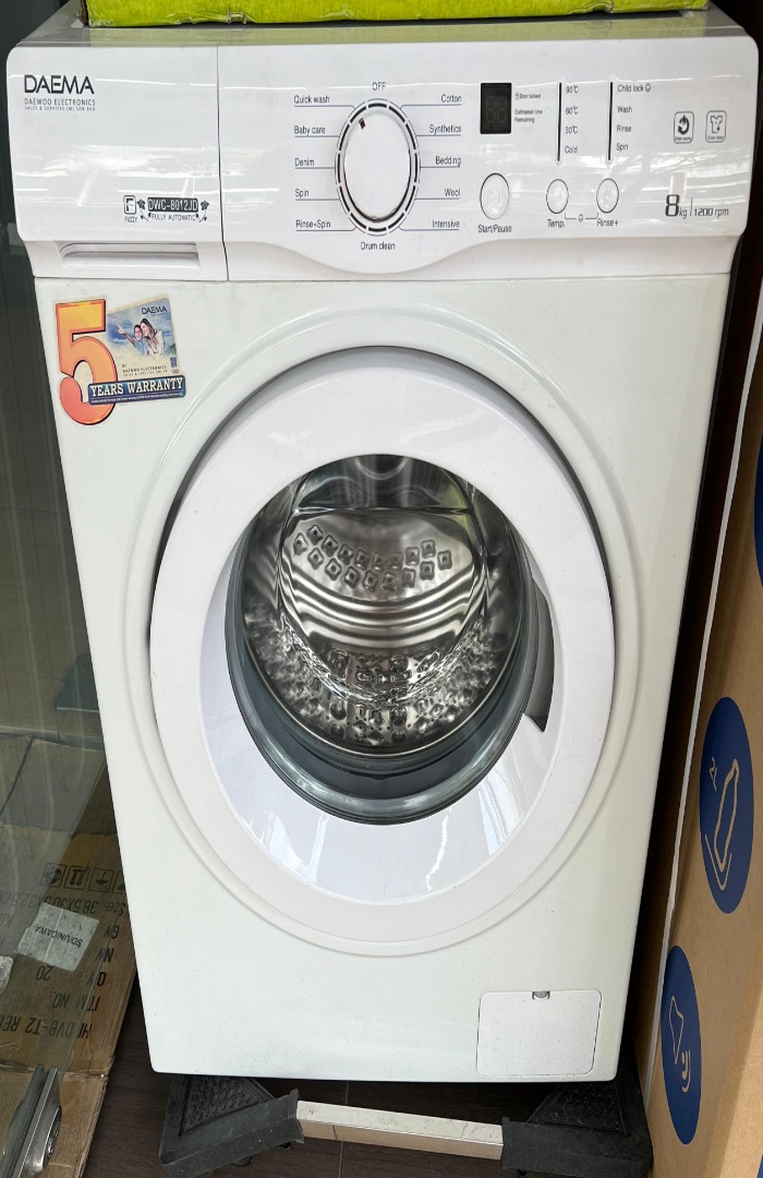 [USED] Daema 8KG Front Loading Washing Machine, TV & Home Appliances ...