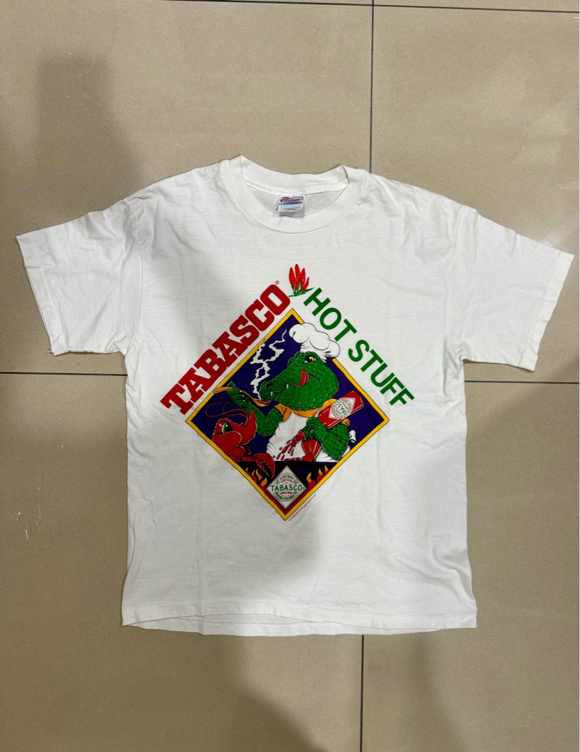 VINTAGE HANES 90S TABASCO PROMO RARE, Men's Fashion, Tops & Sets ...