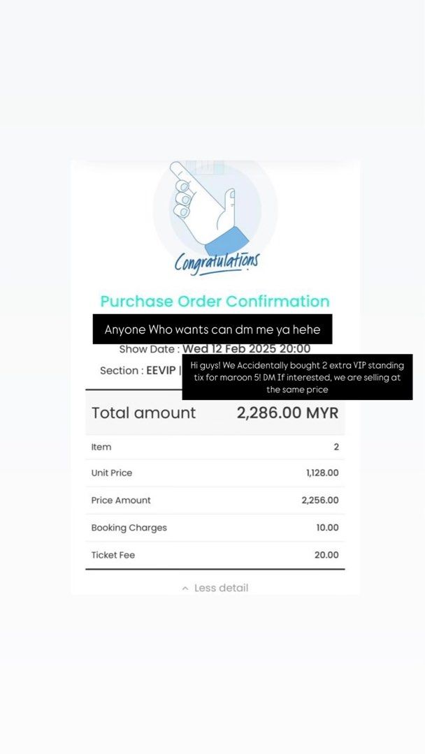 VIP STANDING MAROON 5, Tickets & Vouchers, Event Tickets on Carousell