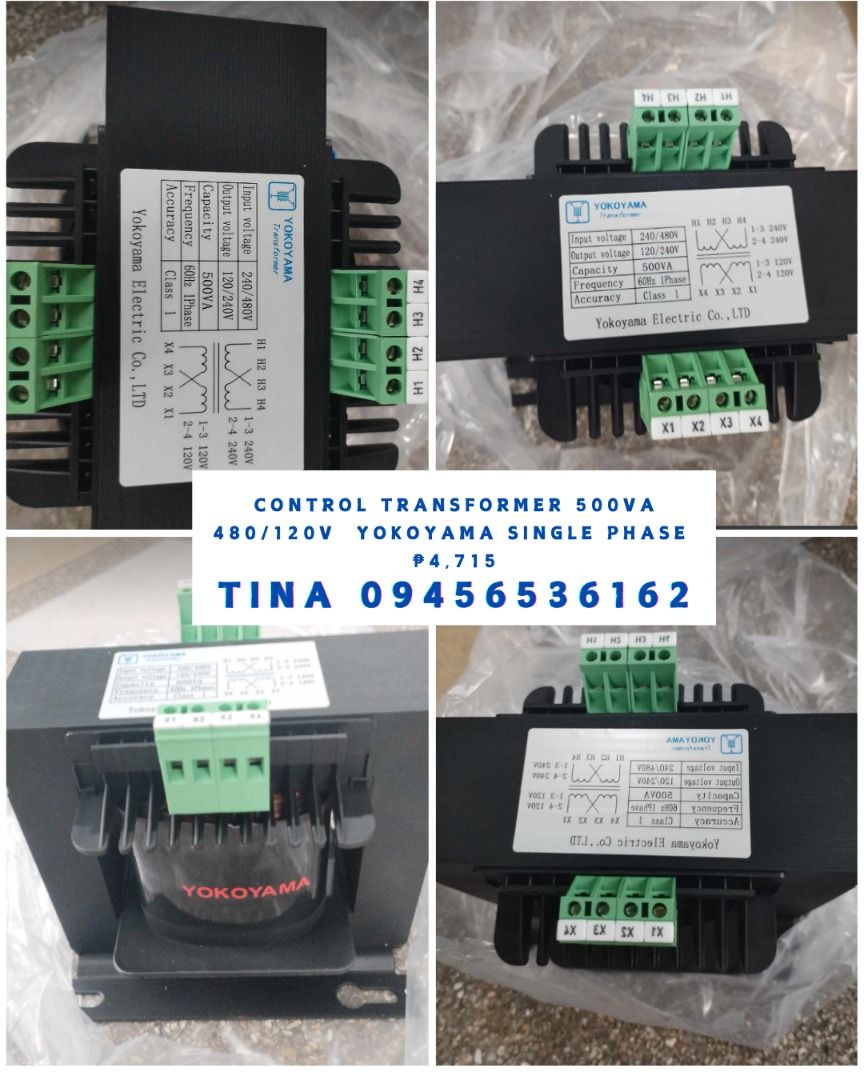 Yokoyama Control Transformer 500VA 480/120V single phase, Commercial ...