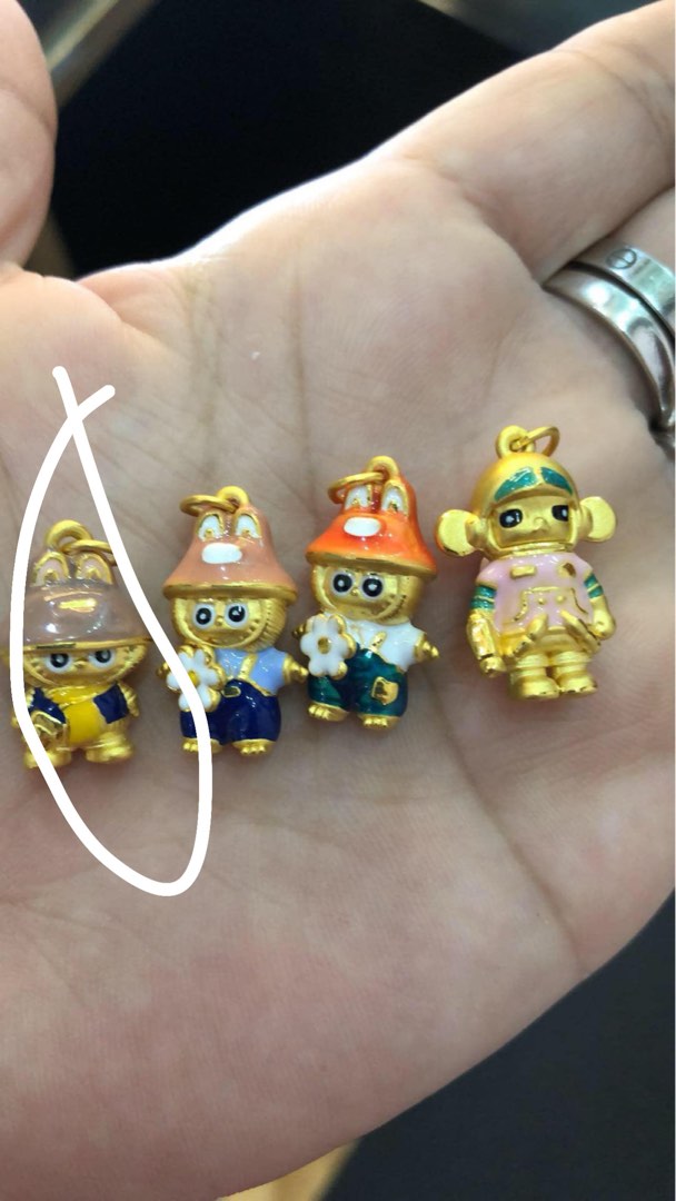 24k labubu ready to ship, Women's Fashion, Jewelry & Organizers, Charms ...