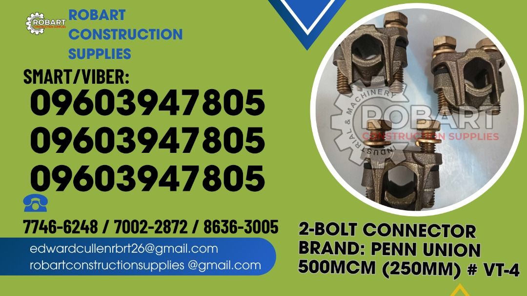 2-Bolt connector Brand: Penn Union 500mcm (250mm) # VT-4, Commercial ...