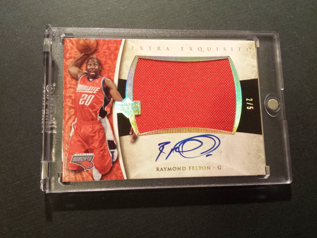 (全球限量5張) Raymond Felton 籃球新人球衣簽名卡 NBA Exquisite RC Jersey Autograph ...