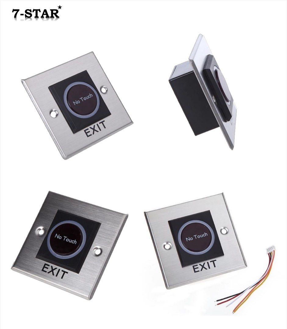 7SDA-NT86 Infrared Sensor Switch No Contact Contactless Switches Door Release Exit Button with ...