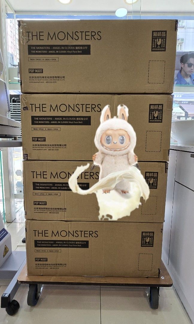預訂 實體店 zimomo the monster angel in clouds zimomo 58 labubu 58cm size 泡泡 ...