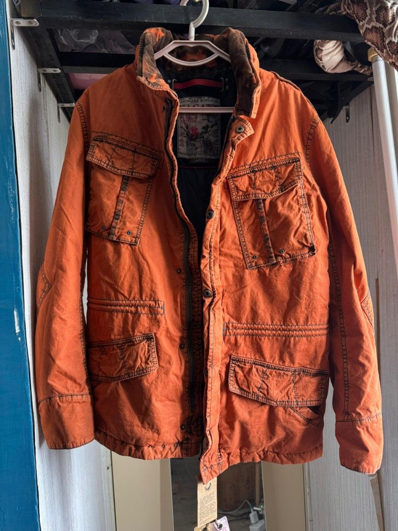 全新 Nagano handcrafted rough garment jacket L size Cyberpunk, 男裝, 外套及戶外 ...