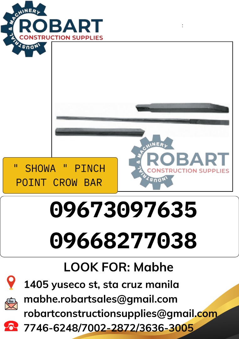 " SHOWA " PINCH POINT CROW BAR, Commercial & Industrial, Construction ...