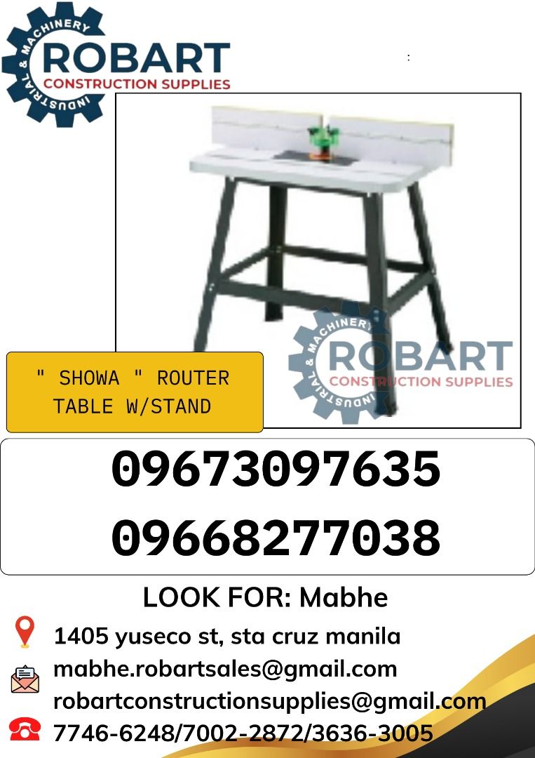 " SHOWA " ROUTER TABLE W/ STAND, Commercial & Industrial, Construction ...