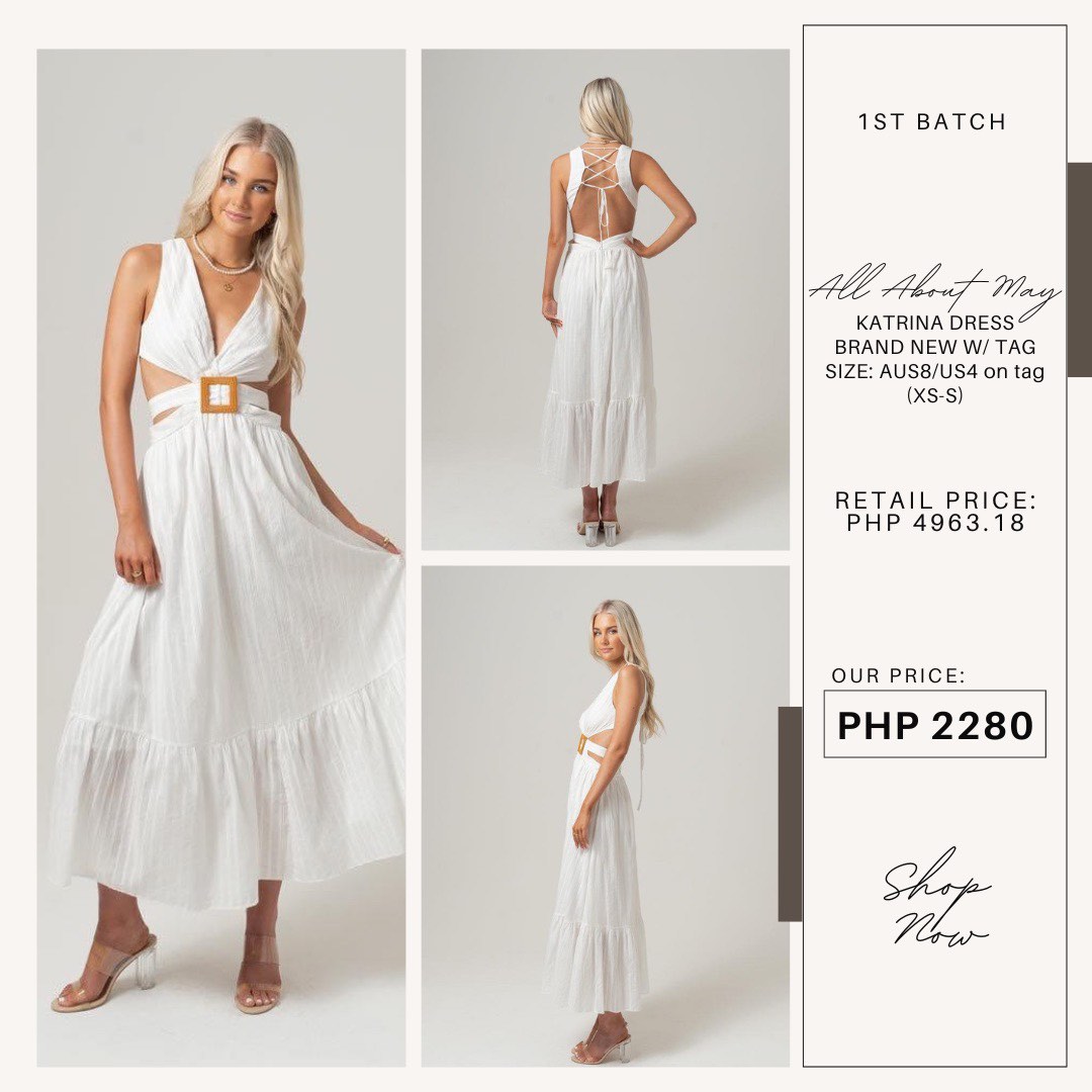 ALL ABOUT MAY WHITE CUT OUT DRESS, Women's Fashion, Dresses & Sets ...