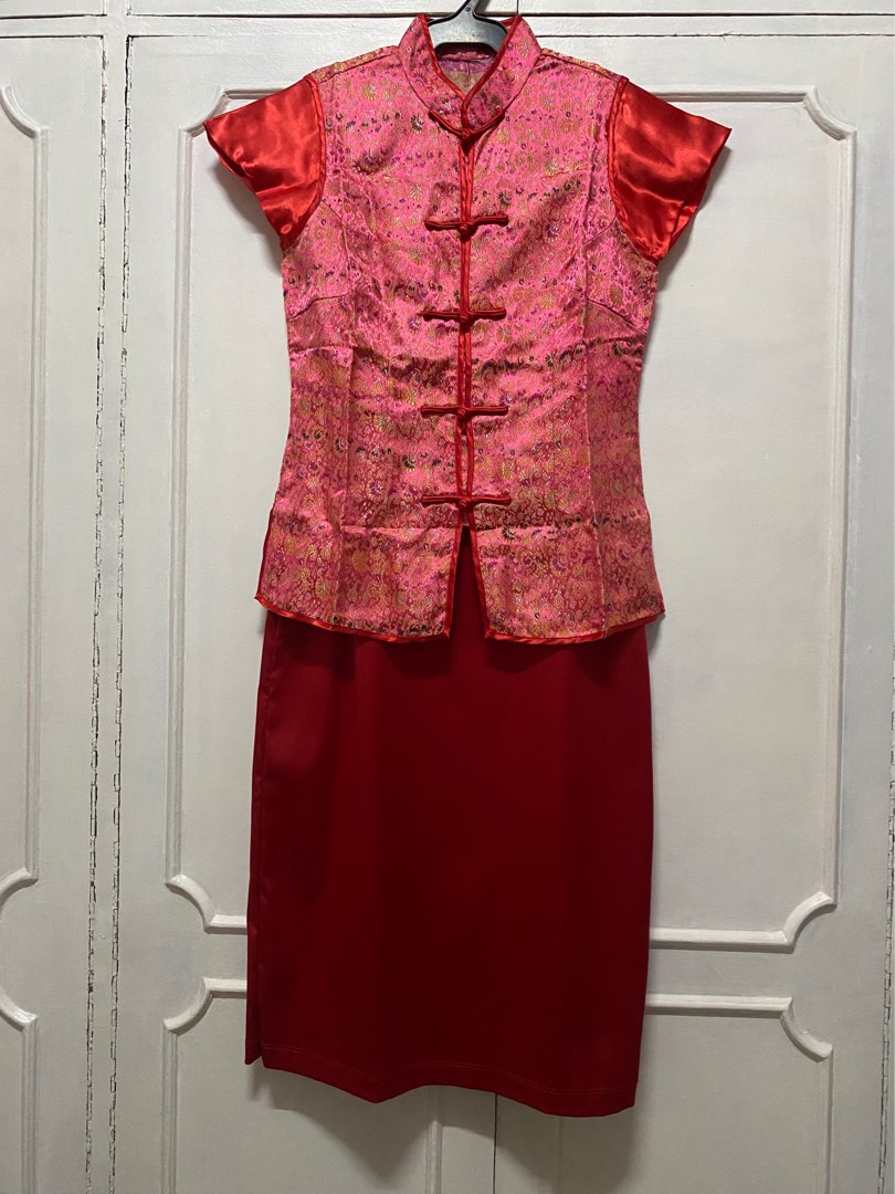 Authentic Chinese Cheongsam / Qipao Top ( Optional Set with Red Satin ...