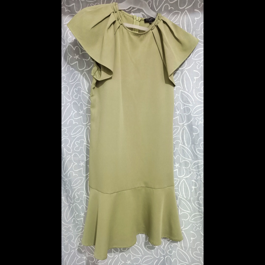 Avocado green office dress, Women's Fashion, Dresses & Sets, Evening ...