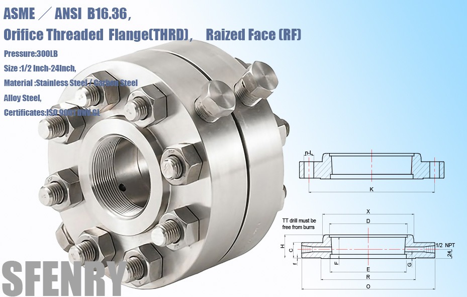 B16.36, Orifice, THRD, RF Orifice Threaded Flange, Commercial ...