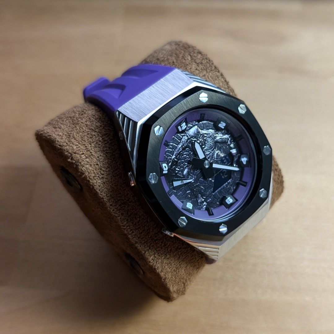 Black Panther Royal Oak Casio GA-2100 Custom Mod, Men's Fashion ...