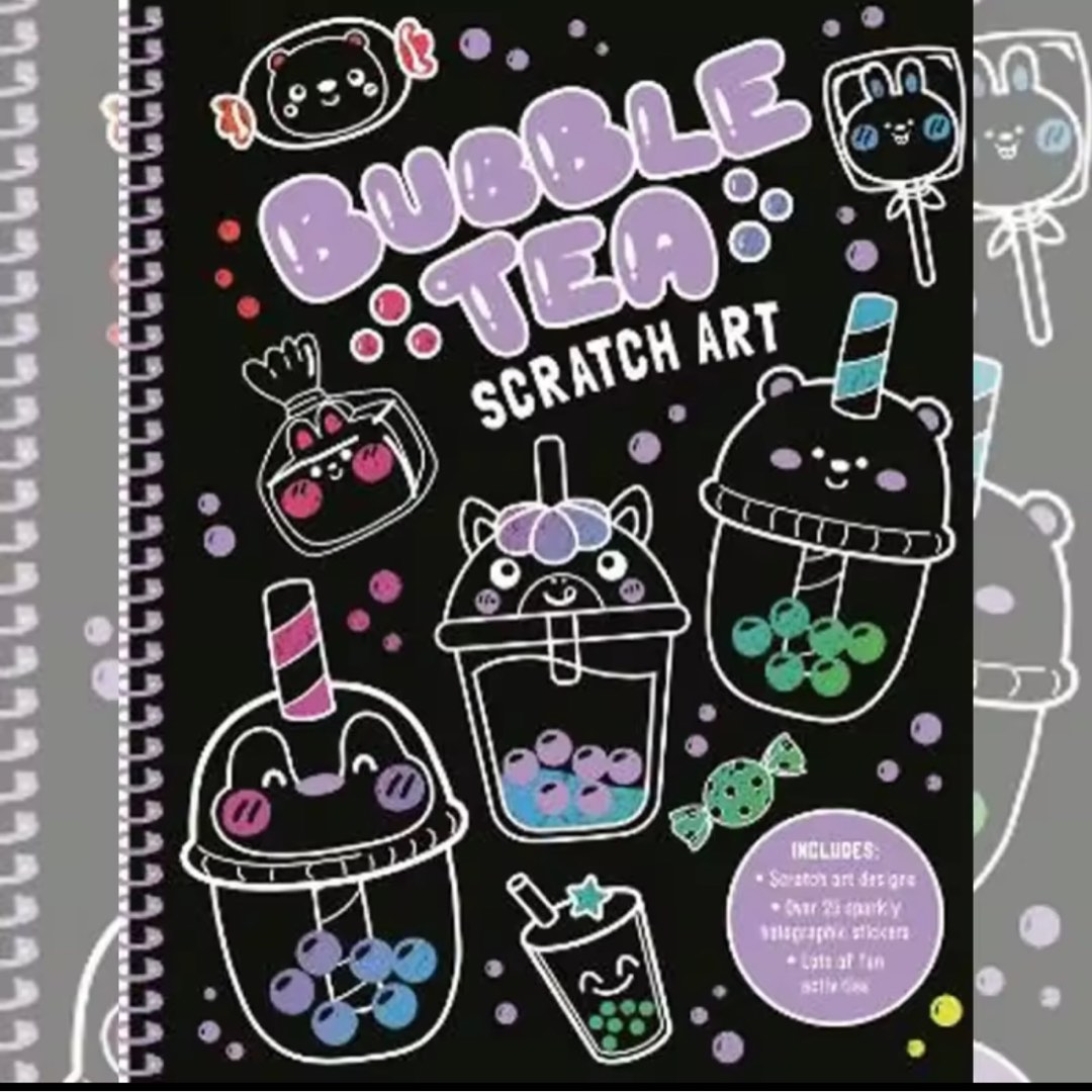 Bubble Tea Scratch Art, Hobbies & Toys, Stationary & Craft, Art ...