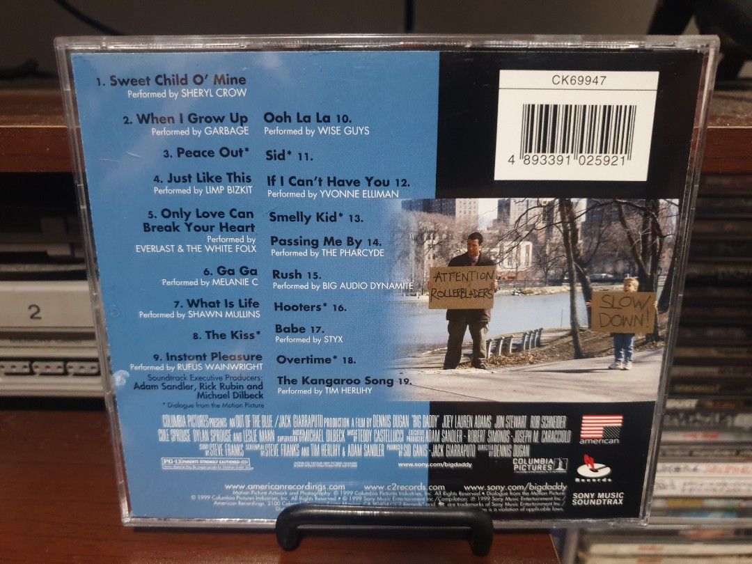 CD Big Daddy soundtrack OST limp bizkit sheryl crow garbage adam ...