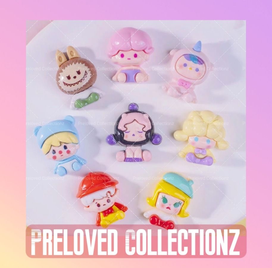Cute Popmart DIY Acrylic Charms (Labubu, Dimoo, Molly, Sweet Bean, Haci ...