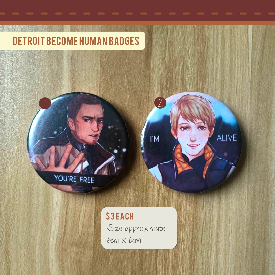 Detroit Become Human Badges, Hobbies & Toys, Memorabilia & Collectibles ...