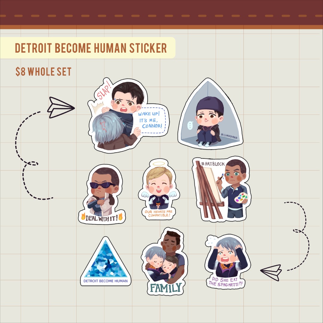 Detroit Become Human Sticker, Hobbies & Toys, Memorabilia ...