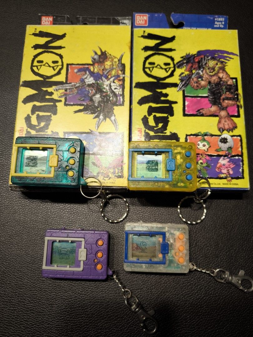 Digimon Vpet ver2 & ver3 Bundle Set Etemon Purple and Vademon Clear ...