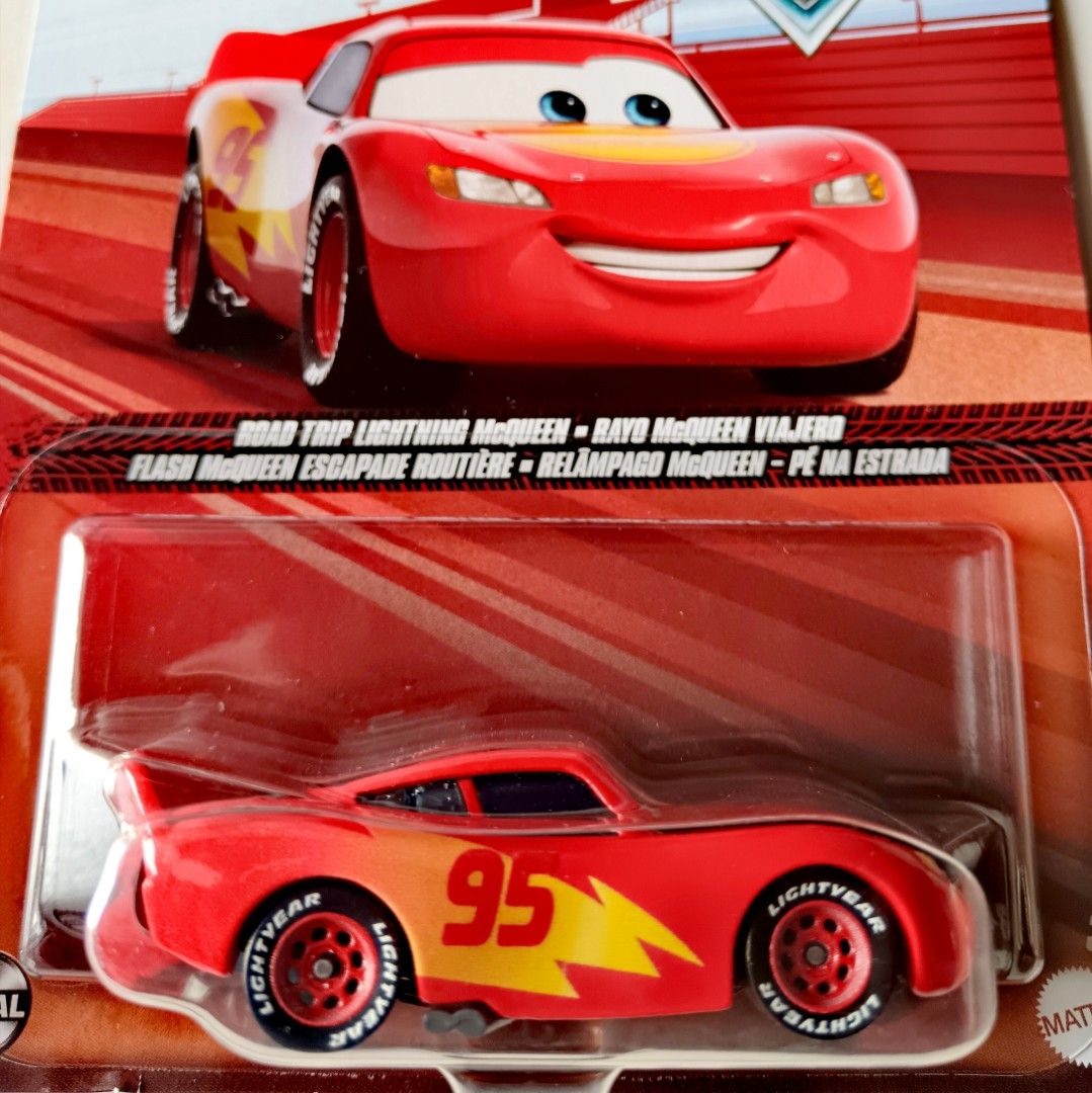 DISNEY PIXAR CARS Road Trip Lightning McQueen Diecast 1:55 Scale, Babies & Kids, Infant Playtime ...