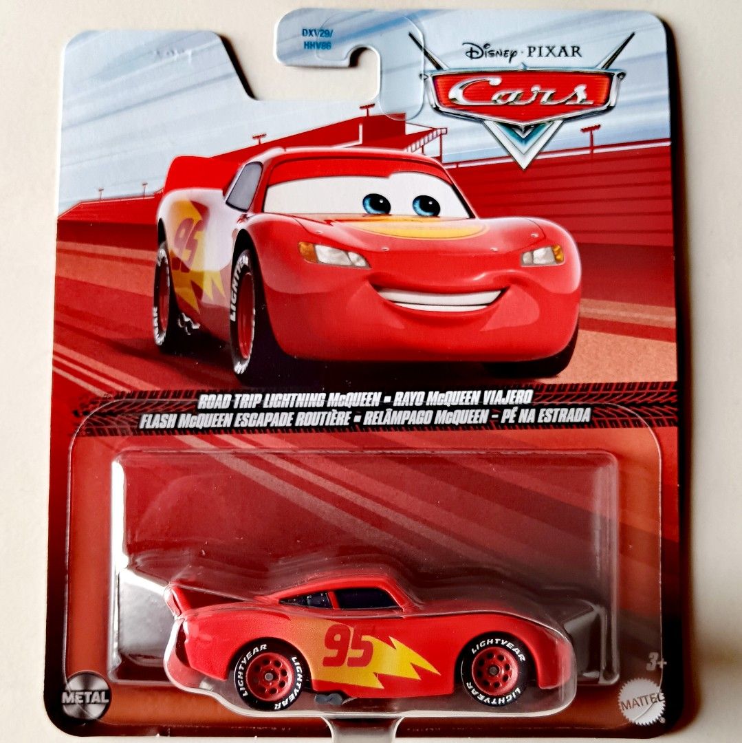 DISNEY PIXAR CARS Road Trip Lightning McQueen Diecast 1:55 Scale, Babies & Kids, Infant Playtime ...