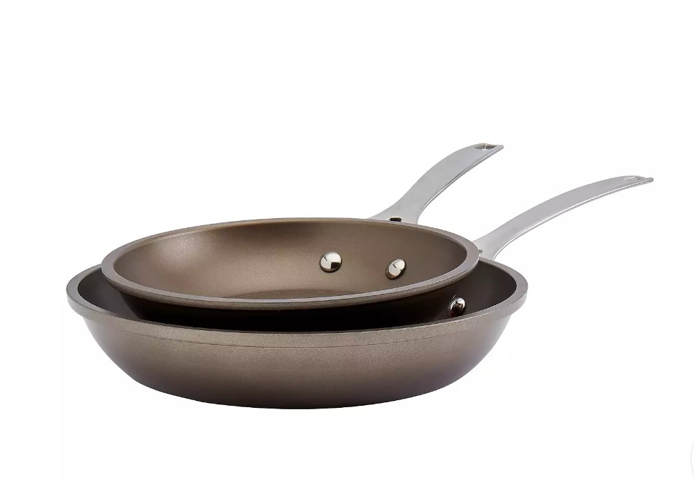 Food Network Textured Titanium Skillet 2 Piece Set, Furniture & Home ...