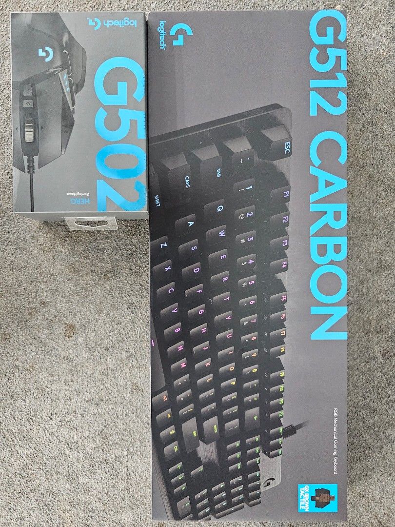 G512 CARBON RGB Mechanical Gaming Keyboard / G502 HERO Gaming Mouse ...