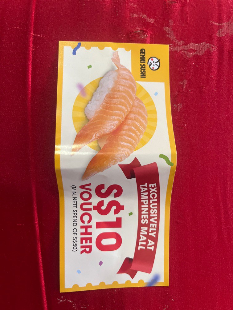 Genki $10 voucher @ Tampines mall, Tickets & Vouchers, Vouchers on Carousell