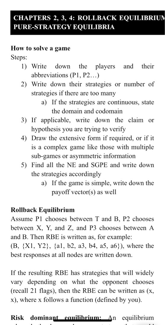 H3 Game Theory - Notes and Resources, Bulletin Board, Looking For on ...