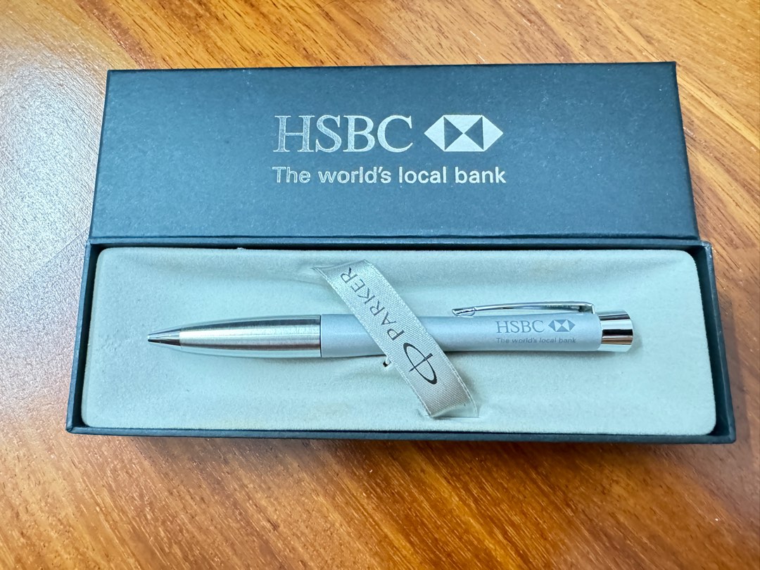 HSBC Parker Pen (Black Ink), 興趣及遊戲, 手作＆自家設計, 文具 - Carousell