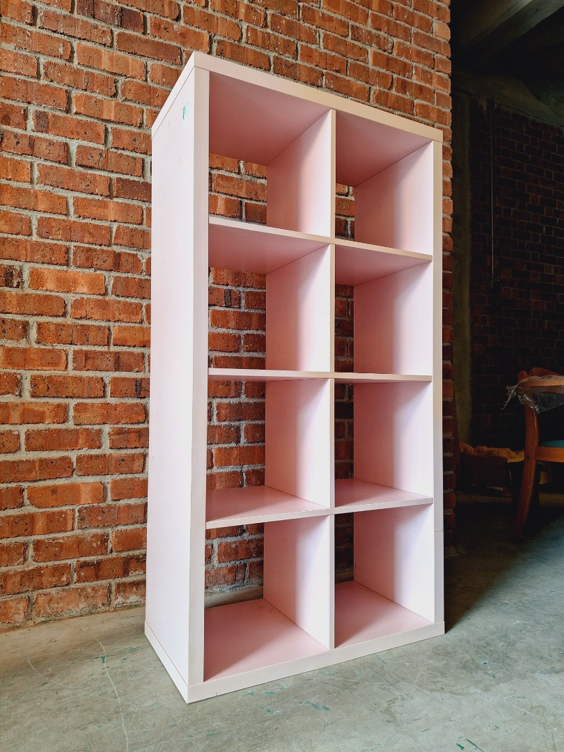 IKEA KALLAX Shelving unit, light pink, 77x147 cm / IKEA KALLAX Unit Rak ...