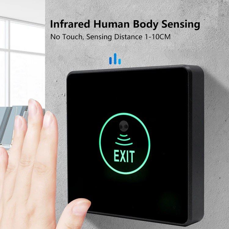 No touch Exit Contactless Infrared Sensor Switch No Contact Contactless Switches Door Release ...