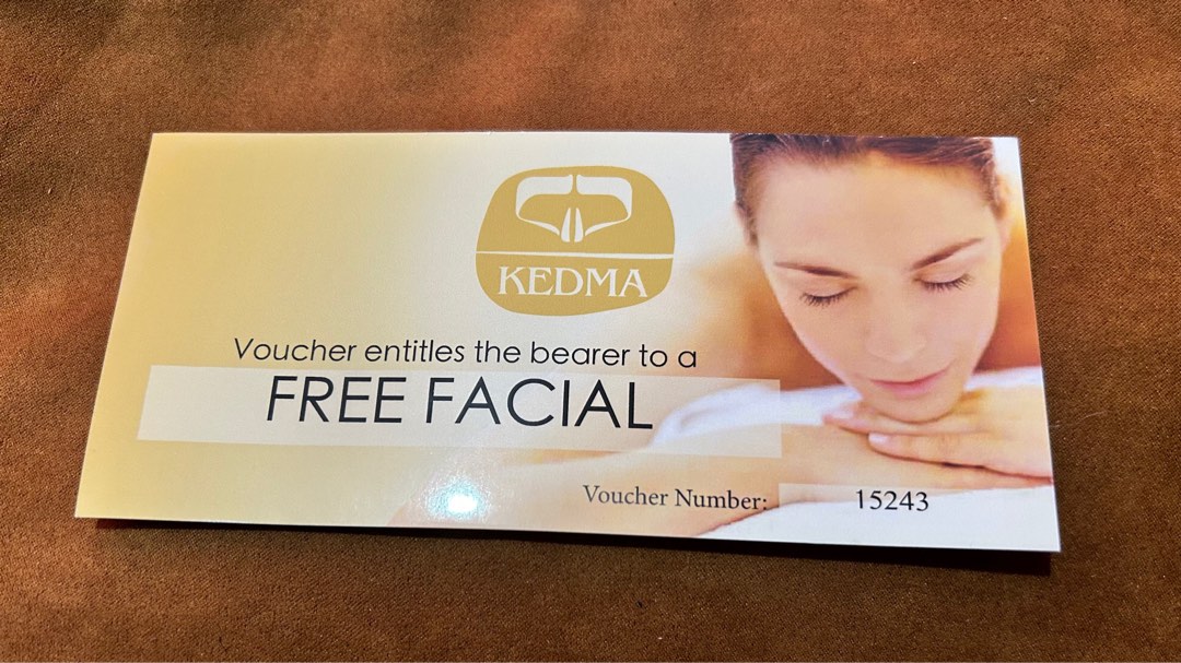 Kedma Facial Voucher, Beauty & Personal Care, Face, Face Care on Carousell