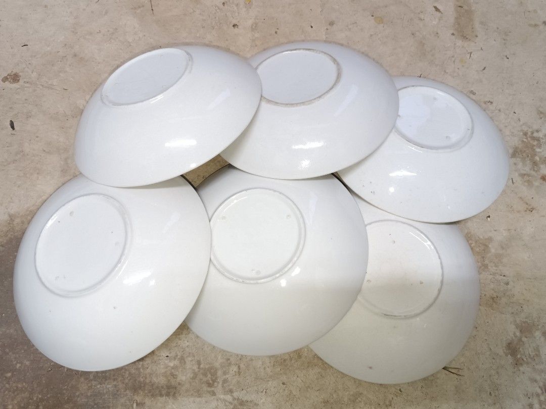 Kopitiam coffee piring cawan Vintage lama antik 6pcs, Furniture & Home ...