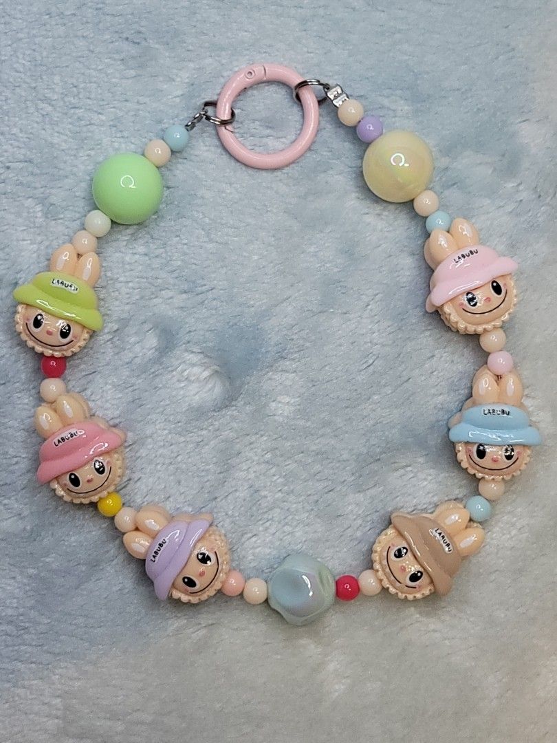 Labubu heads, foods, drink, blue, pink, Mcdo, Pajama, Glow in the dark ...