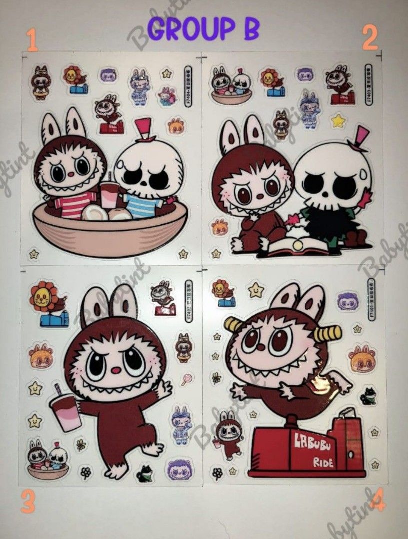 Labubu Jelly Stickers, Hobbies & Toys, Toys & Games on Carousell