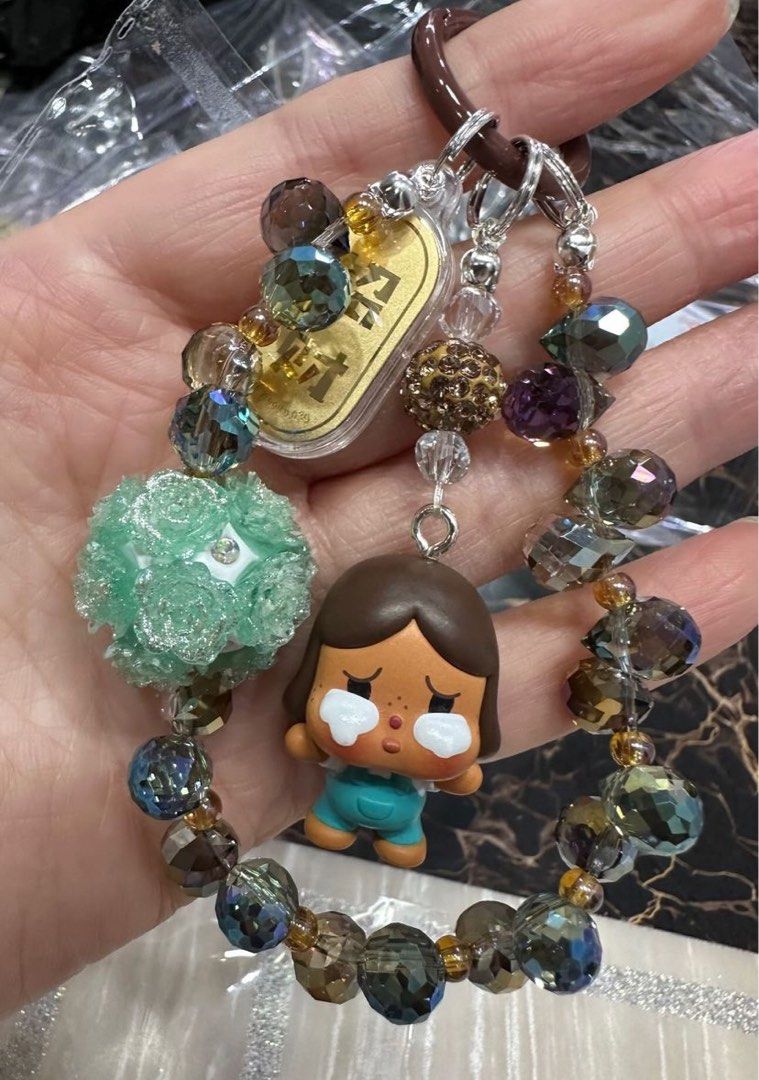 Labubu keychain or phone charm with 24k gold foil, Hobbies & Toys, Toys ...