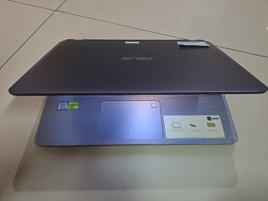 Laptop Asus Vivobook X407UF Core i5 gen 8 Dual vga nvidia gforce mx130 Ram 4gb Hdd 1tb Baterai ...
