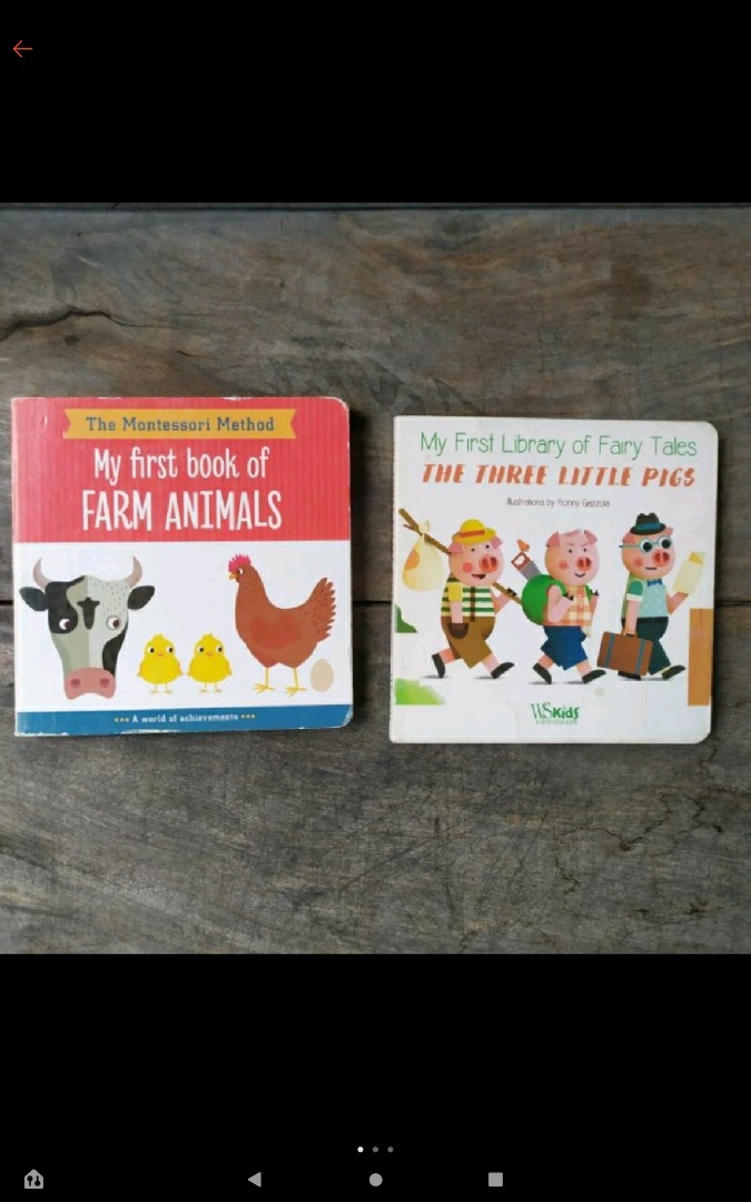 Lot of 2 board books: Montessori Method My first Book of Farm Animals ...