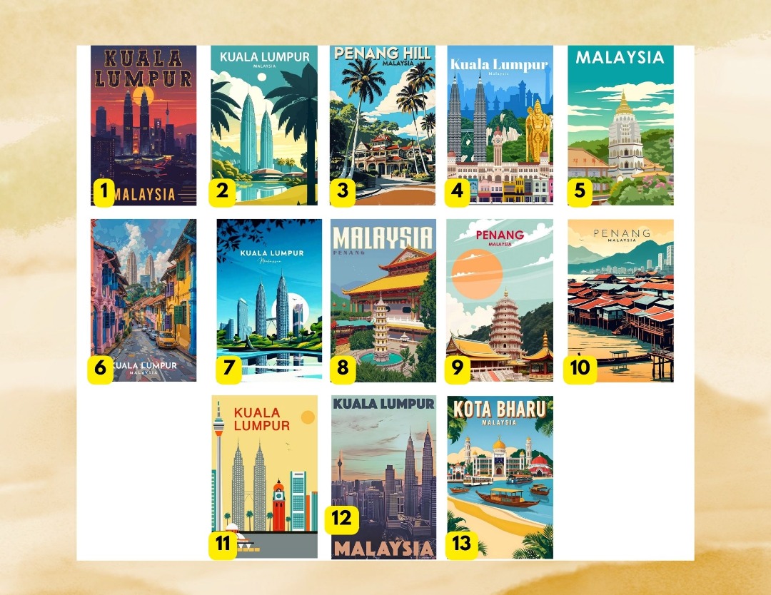 Malaysia Ref Magnet Souvenir ATM size, Everything Else, Others on Carousell