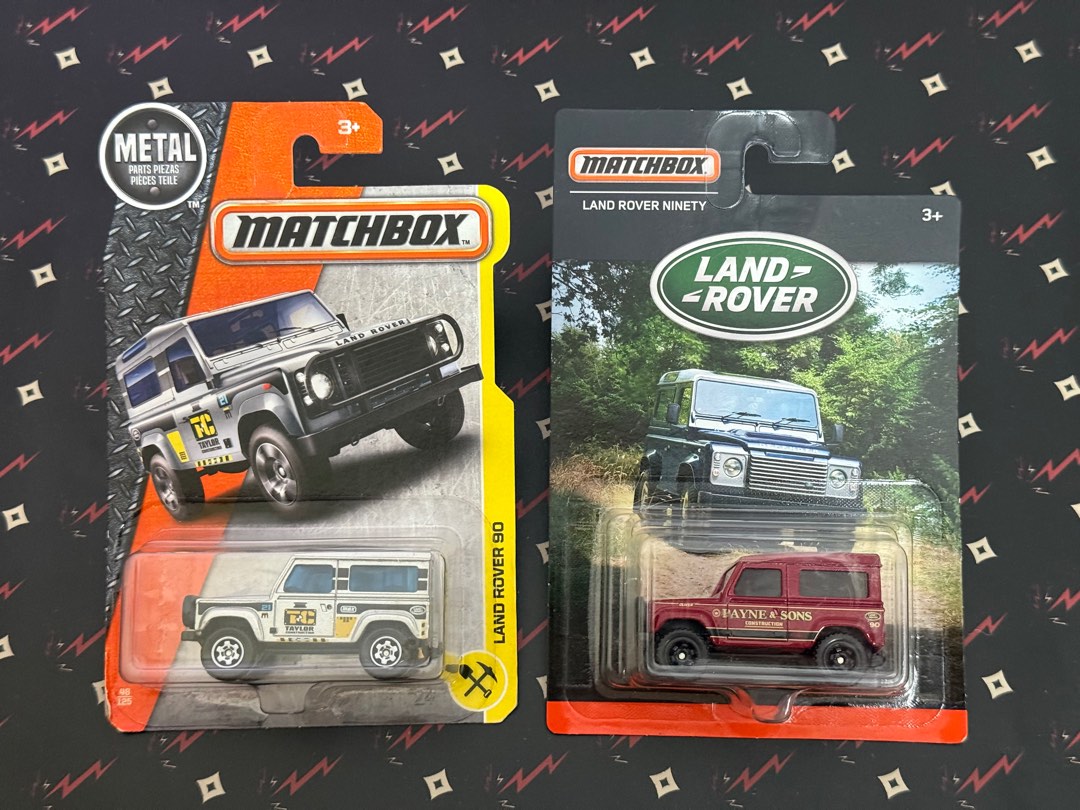 Matchbox Land Rover Defender 90 Silver T C Taylor > Hot Wheels size ...