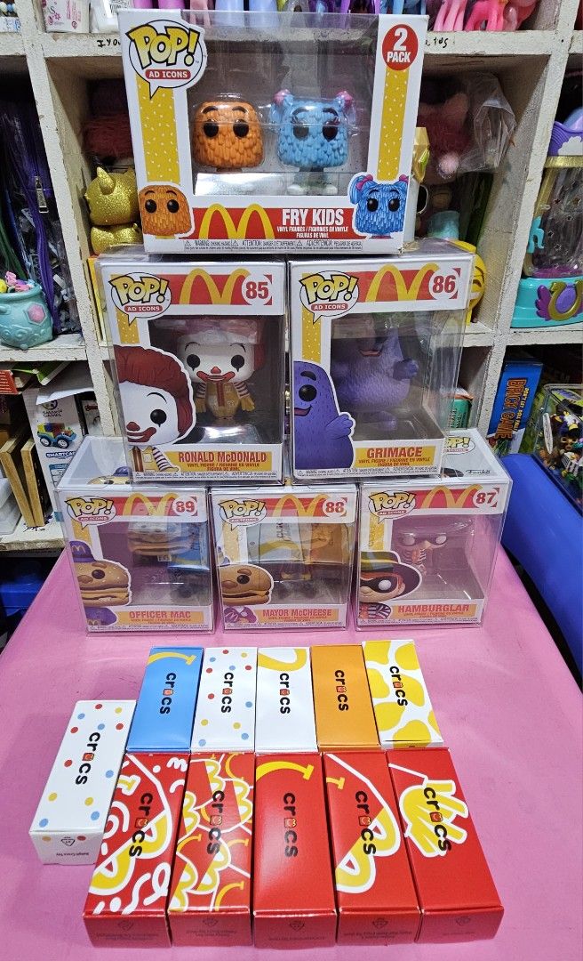 Mcdonalds Crocs, Adopt me and Funko Pop Set Sale, Hobbies & Toys, Toys ...