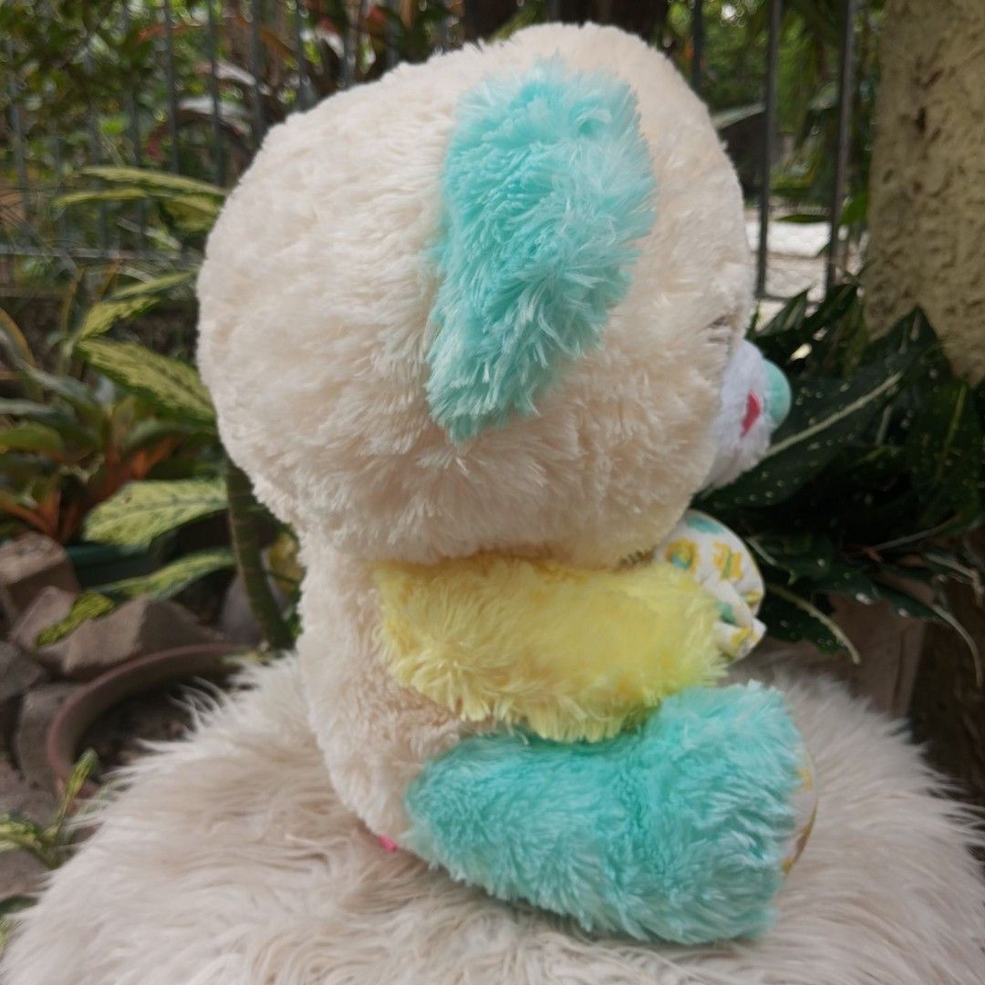 Milky PEKO Heart Bear Huggable Fluffy Plush Toy, Hobbies & Toys, Toys ...