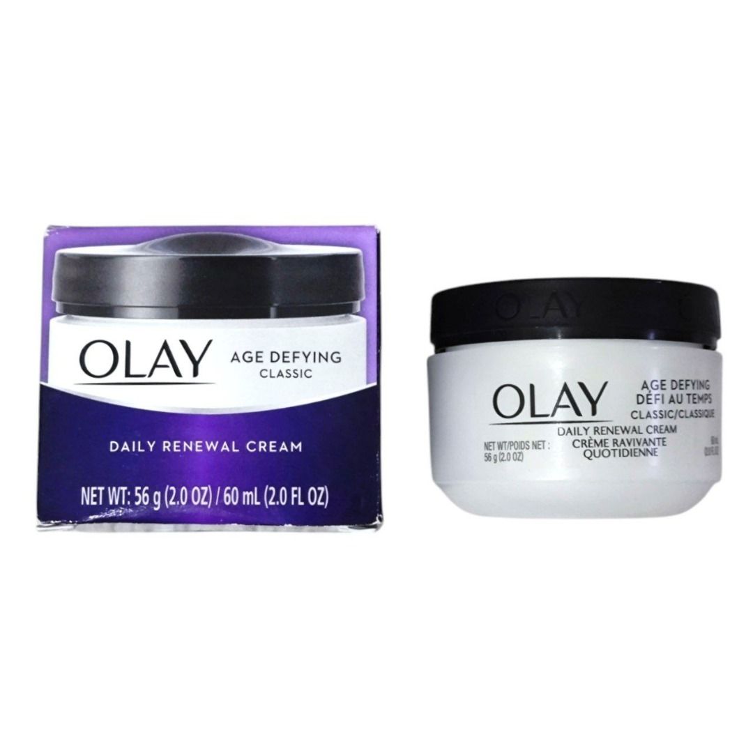 Olay Age Defying Classic Daily Renewal Cream, Face Moisturizer for ...