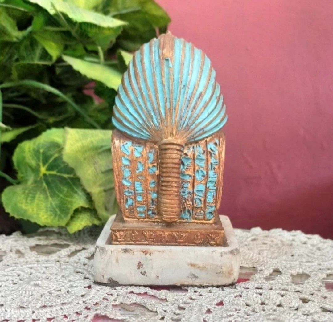 Patung kuno Cleopatra Tutankhamun Mesir Batu & Resin Berat tua T:10cm ...
