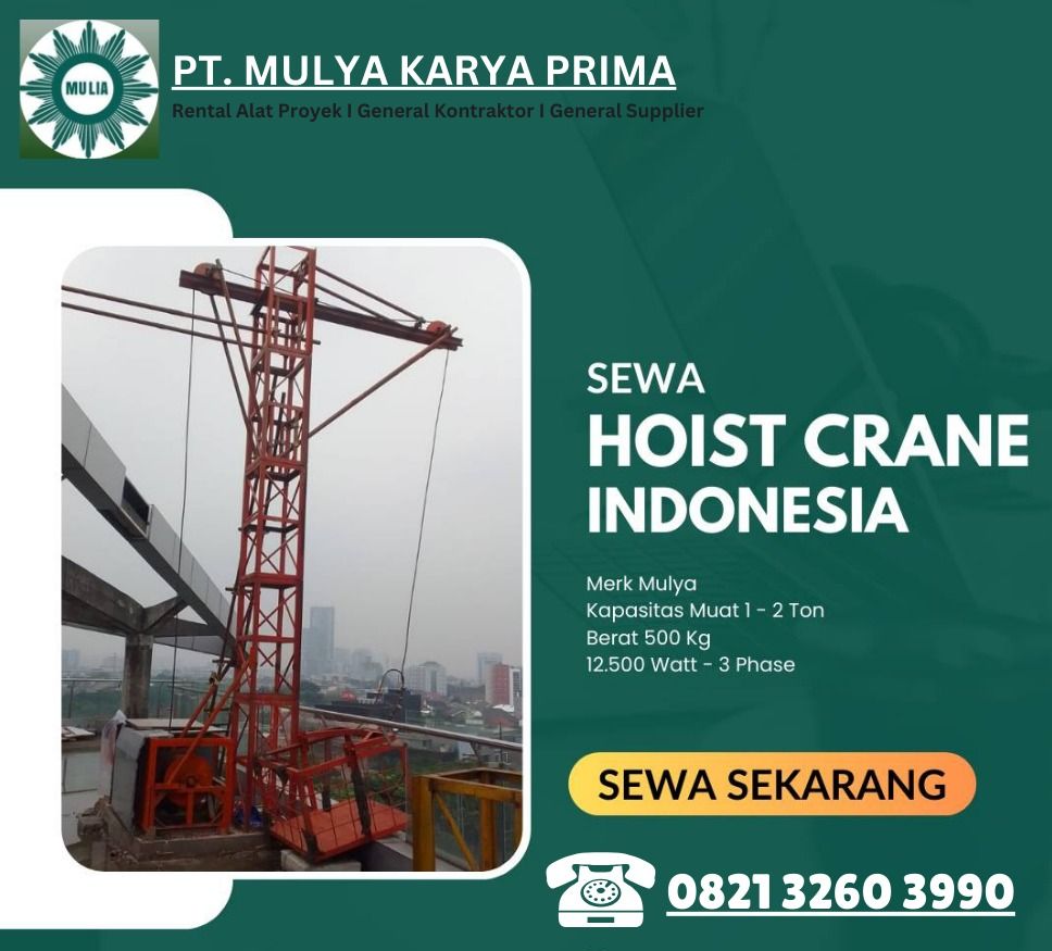 Persewaan Lift Barang , Hoice Crane dan Bucket Cor Lahat Sumatera ...