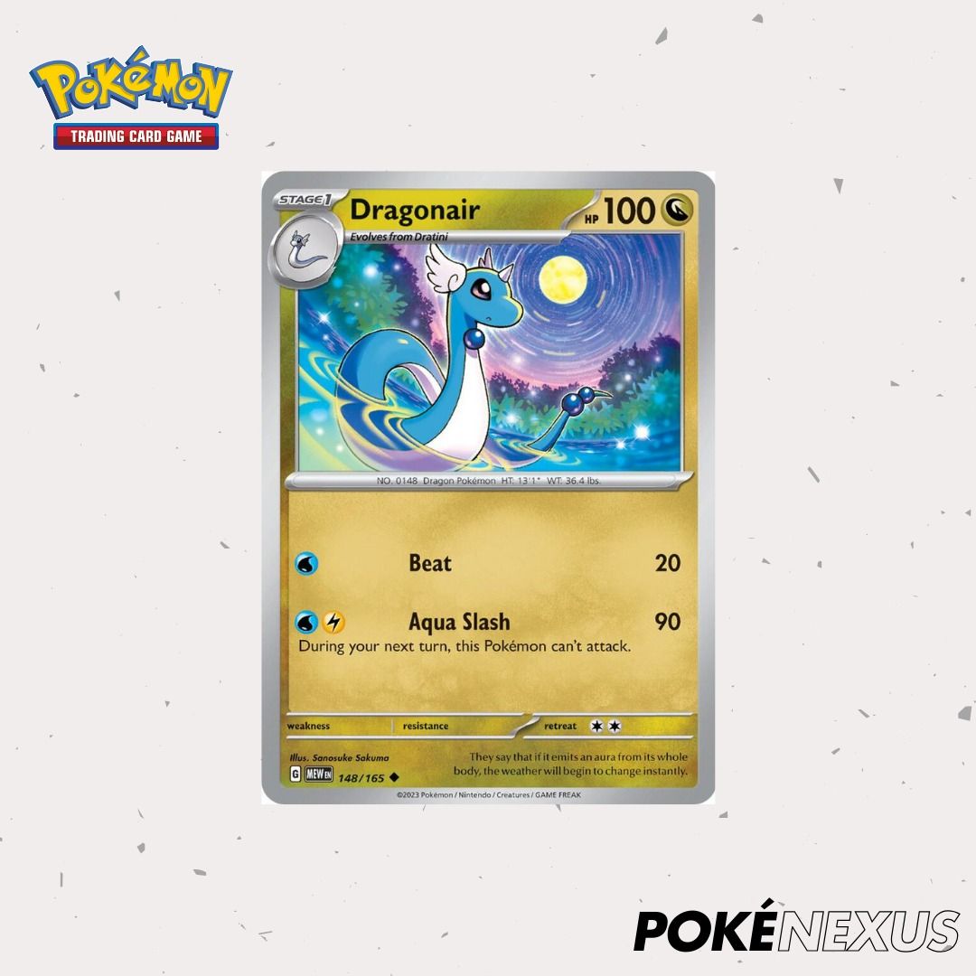 Pokemon Scarlet & Violet 151 - Dragonair - 148/165 - Uncommon, Hobbies ...