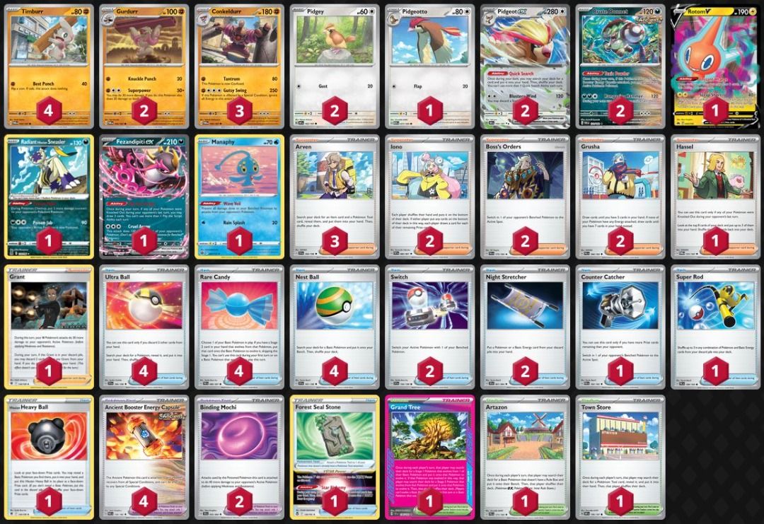 Pokemon TCG Conkeldurr Pidgeot ex Deck with Grand Tree ACESPEC, Hobbies ...