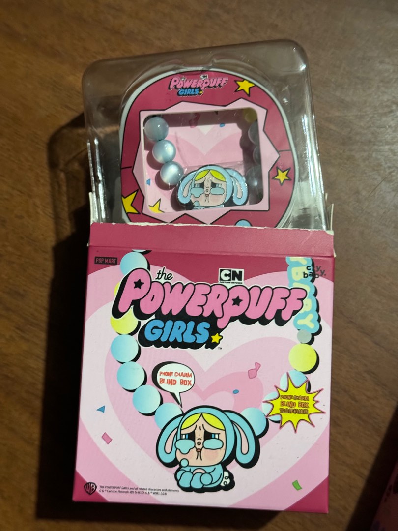 PopMart Powerpuff Girls x Crybaby Phone Charm Blindbox Bunny Bubbles ...