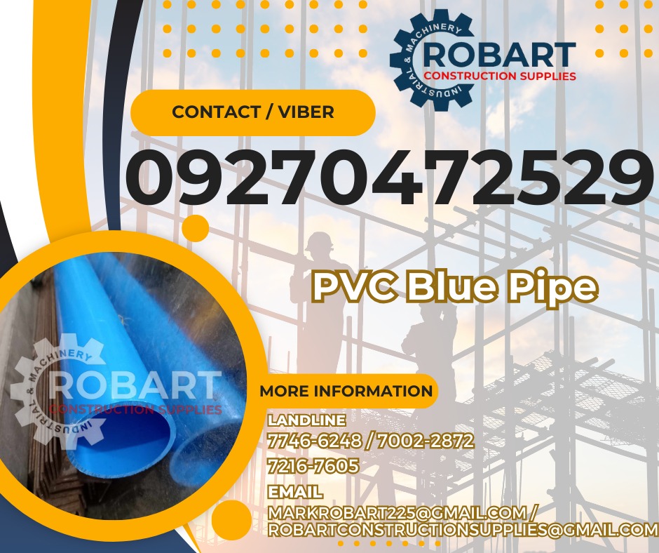 PVC Blue Pipe, Commercial & Industrial, Construction Tools & Equipment ...